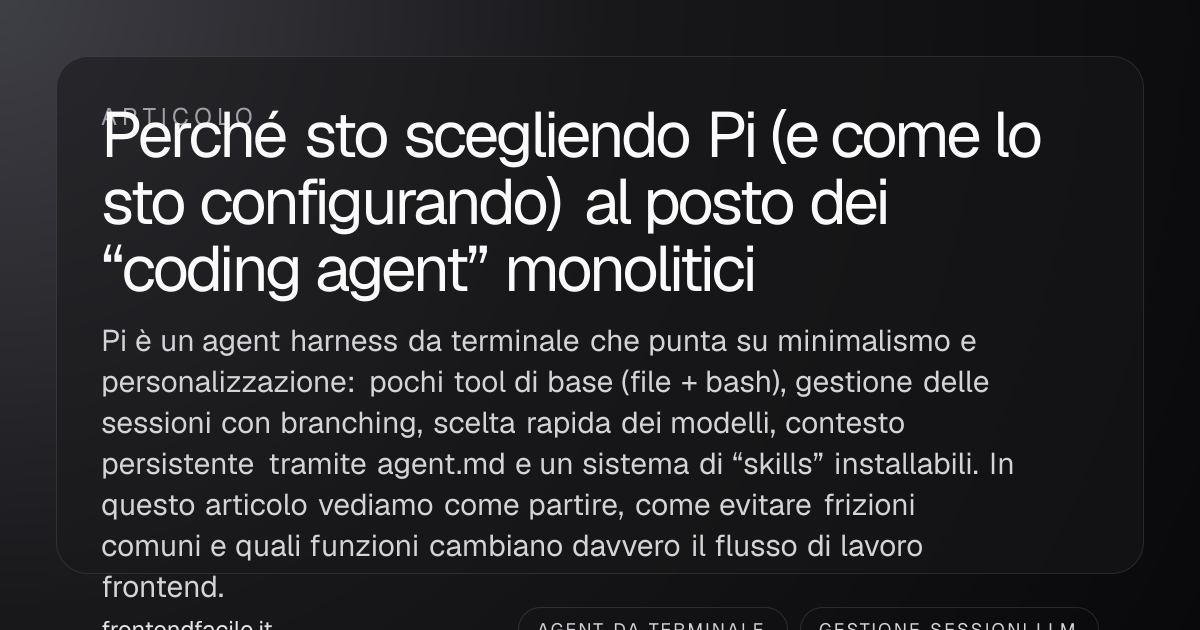Perché sto scegliendo Pi (e come lo sto configurando) al posto dei ...